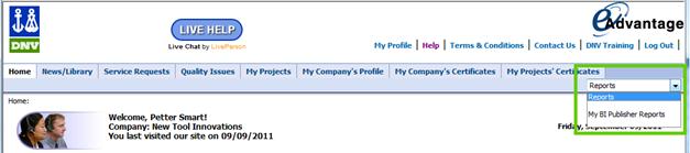 eAdvantage Reports and data export